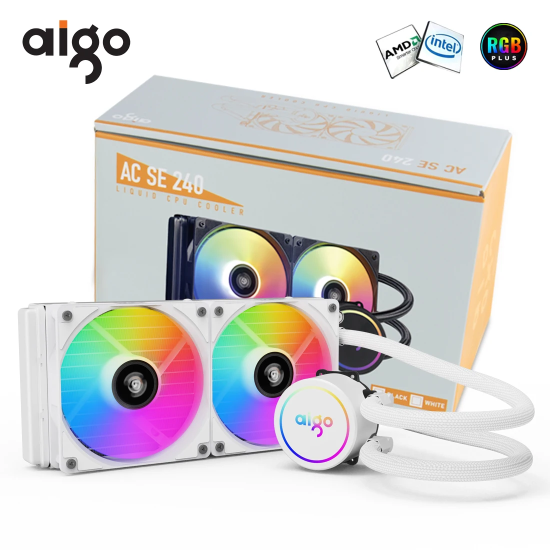 Aigo 백색 수냉 Cpu 쿨러 컴퓨터 Rgb 워터 쿨러 히트싱크 통합 Cpu 냉각 팬 라디에이터 Lga 17002011